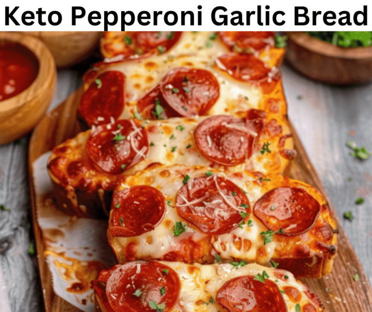 Keto Pepperoni Garlic Bread - KETOOX | Family Recipes