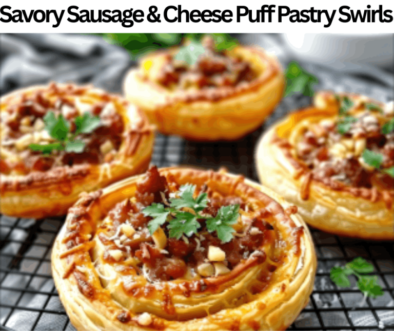Keto Savory Sausage & Cheese Puff Pastry Swirls - KETOOX | Family Recipes
