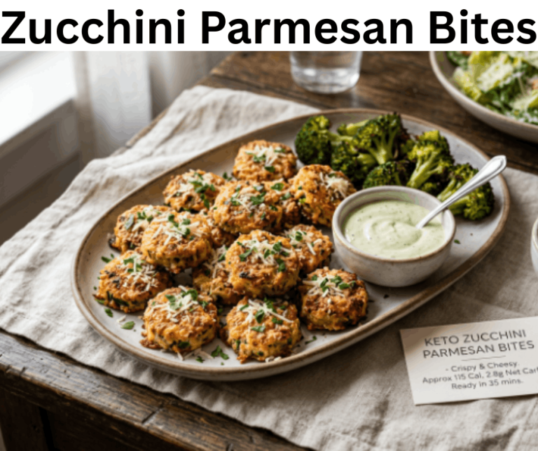 Keto Zucchini Parmesan Bites - KETOOX | Family Recipes